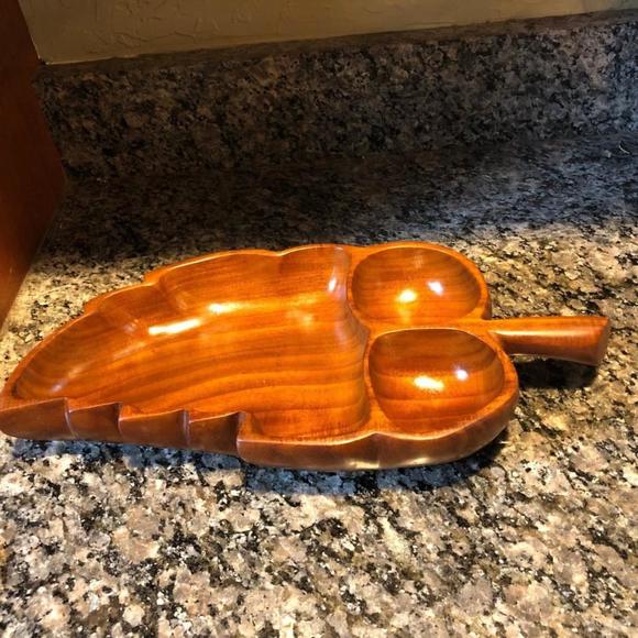 Unique Vintage | Dining | Vntg Boho Monkey Pod Wooden Tray Mcm Home ...